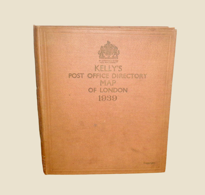 1939 Kelly's Post Office Directory Map Of London With Four Maps ...