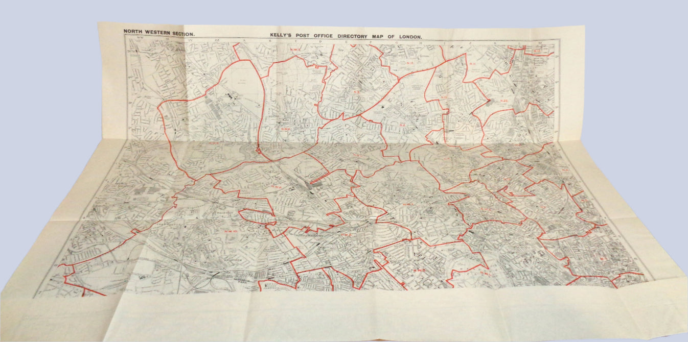1939 Kelly's Post Office Directory Map Of London With Four Maps ...