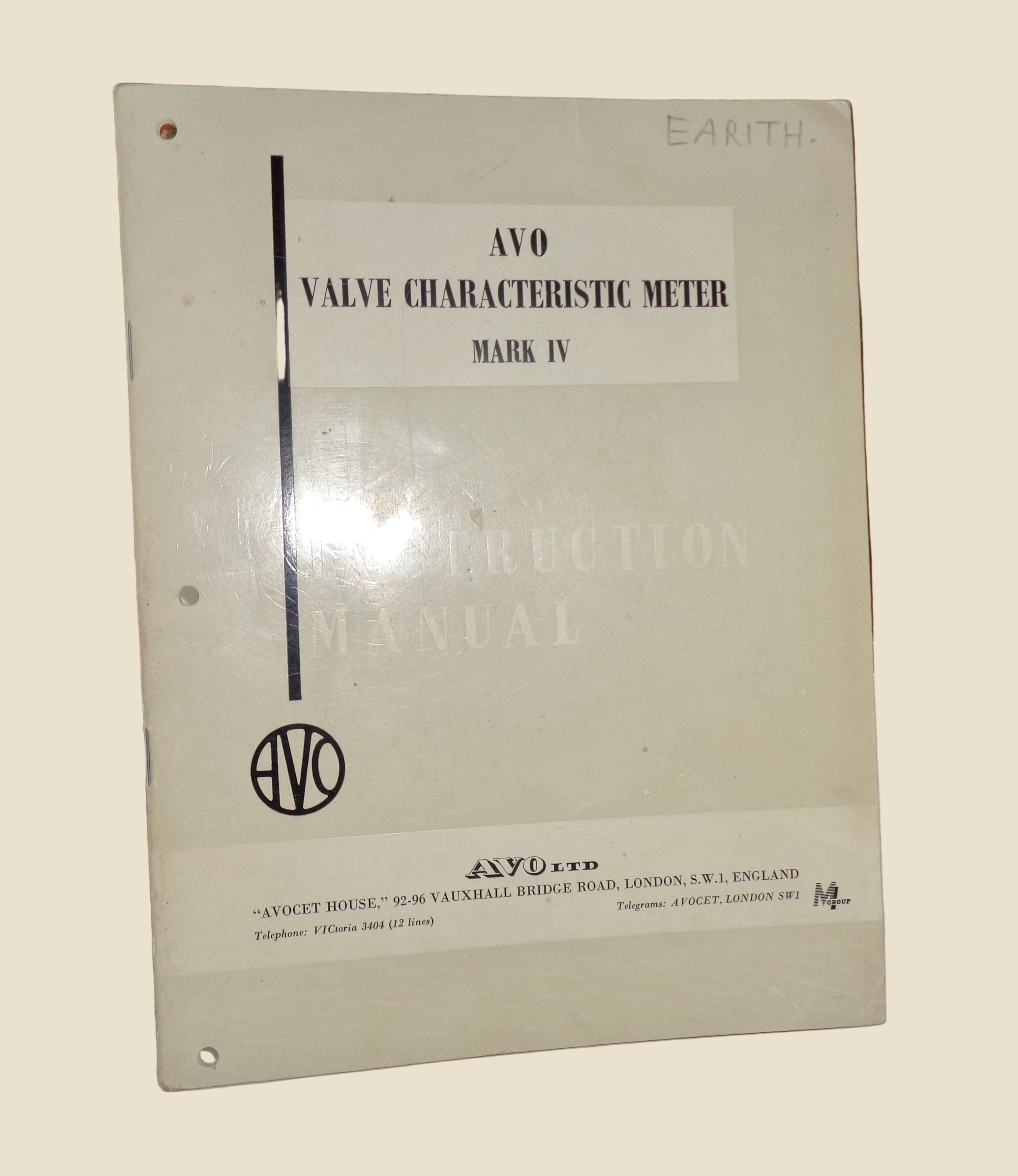 1960s AVO Valve Characteristic Meter Mark IV Instruction Manual ...