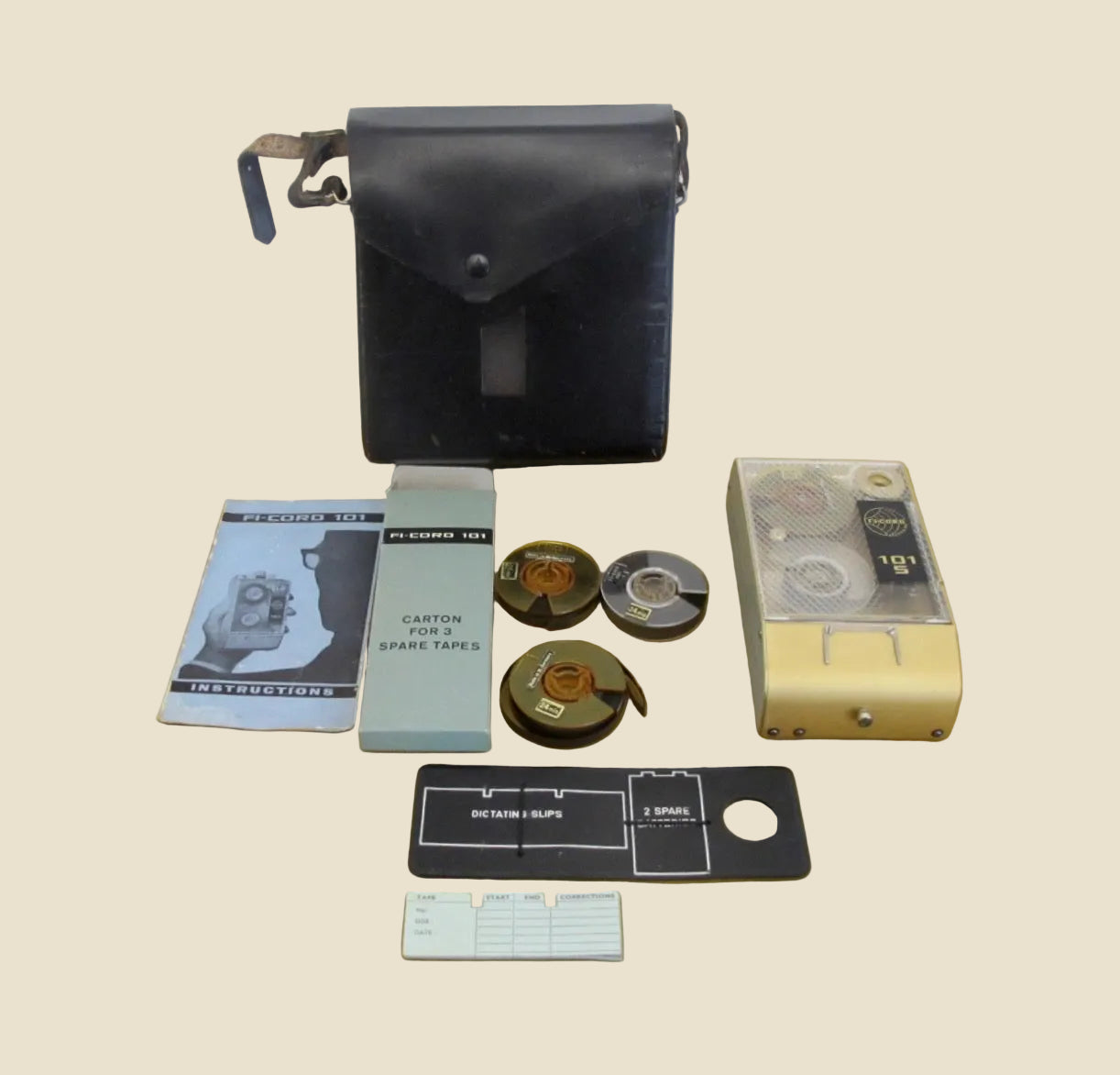 1960s FI-Cord 101S Portable Transistor Spy Tape Recorder – Mullard ...