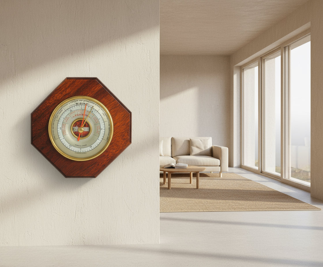 1960s Short & Mason Stormoguide Wall Mounted Barometer In An Octagonal ...