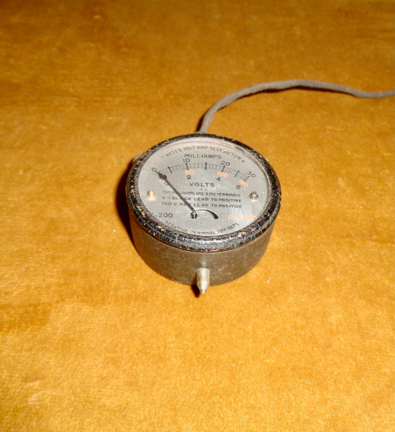 Vintage 1930s Wates 6V & 150V Voltmeter and 0-30 MilliAmp Test Meter ...