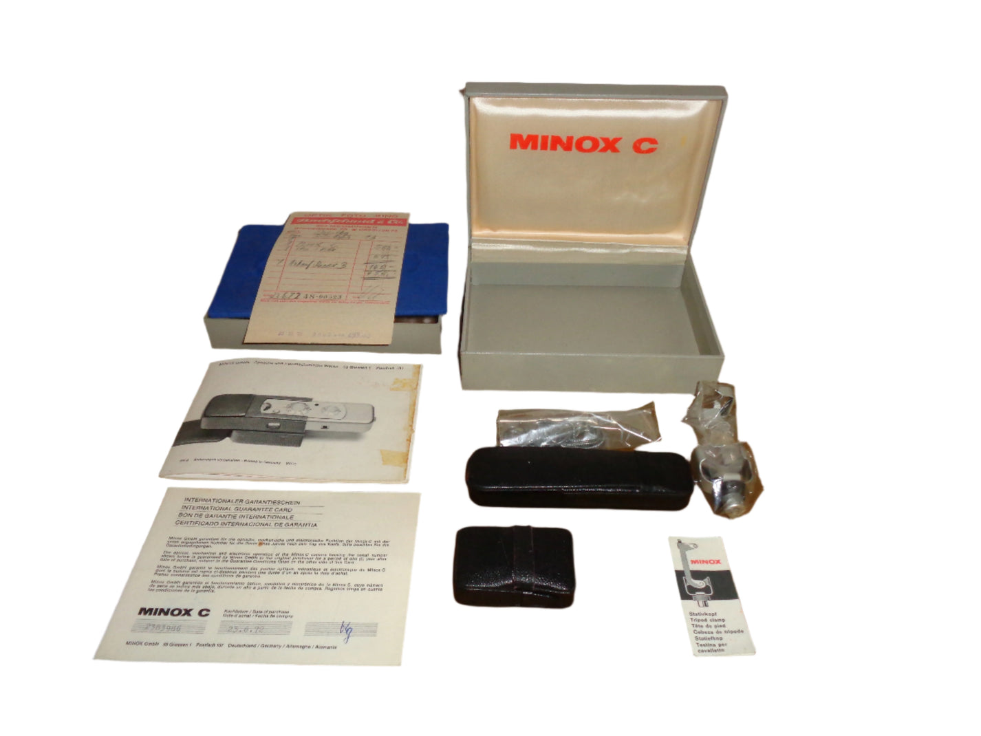 1972 Minox C Subminiature / Spy Camera In Chrome With Original Box, Ca ...