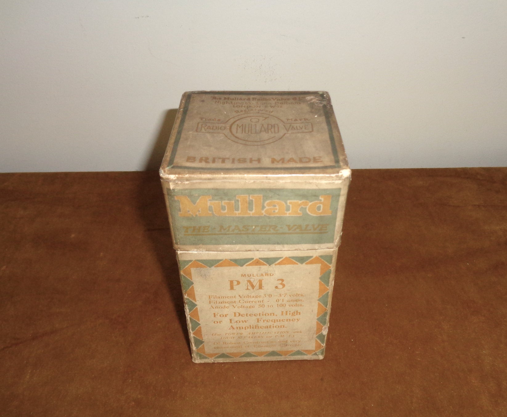 1920s Mullard PM3 Radio Triode Valve In Its Original Box – Mullard ...