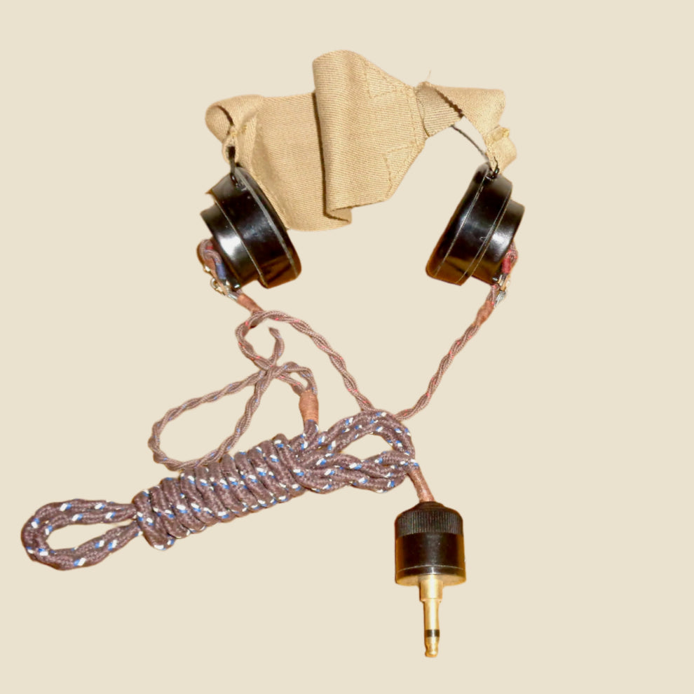 WW2 DLR No.5 Headphones ZA15032 With Jack Plug & Canvas Strap – Mullard ...