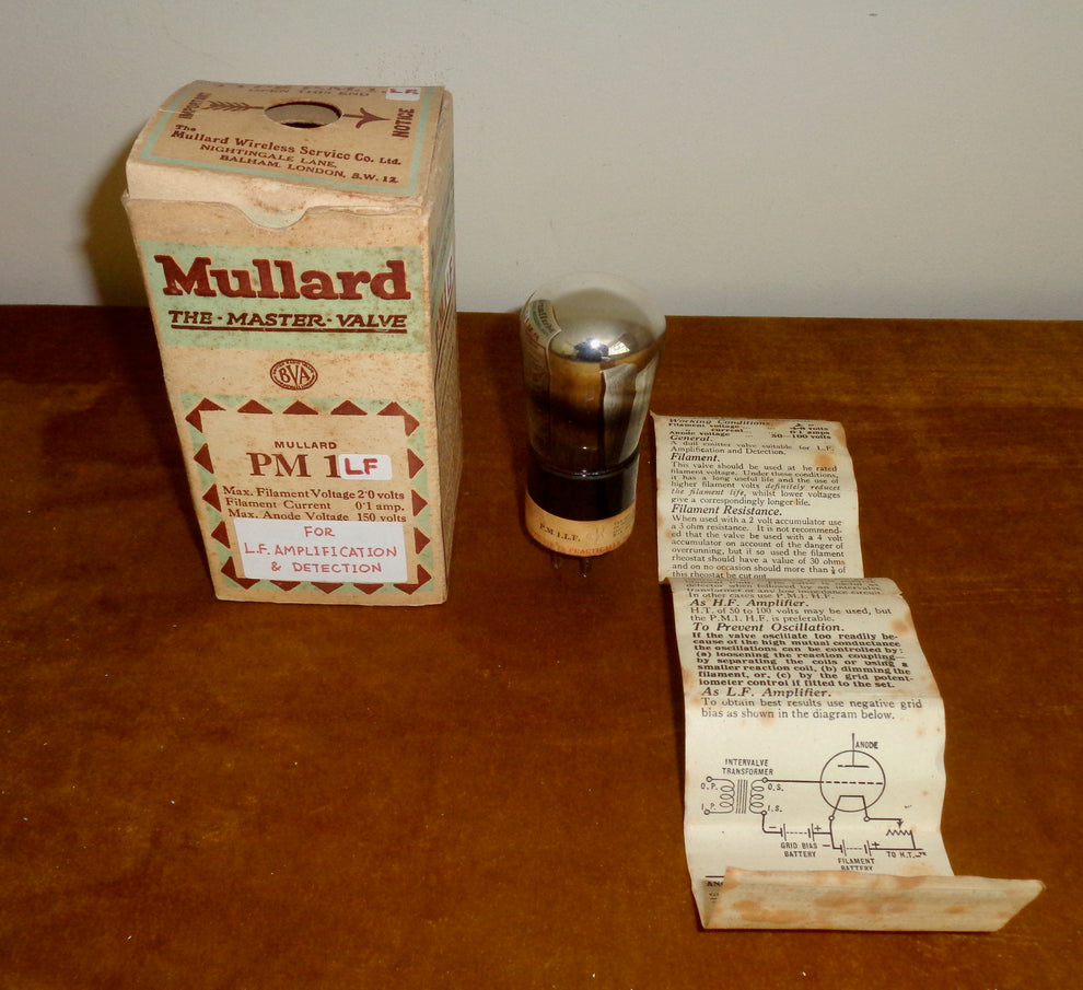1920s Mullard PM1 LF Radio Triode Valve In Its Original Box – Mullard ...