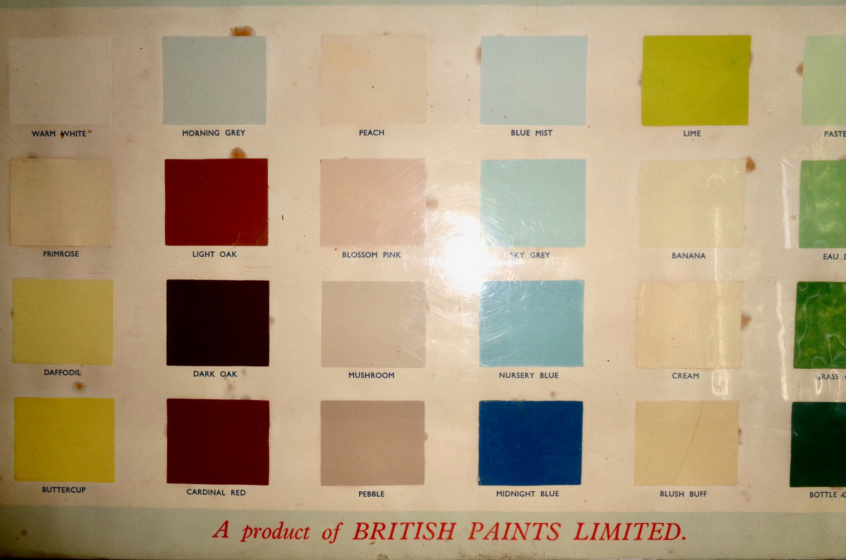 1960s Luxol Enamel Paint Advertising Sign / Paint Colour Chart ...
