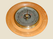 Vintage Shortland SB Aneroid Barometer In A Circular Wood Surround ...