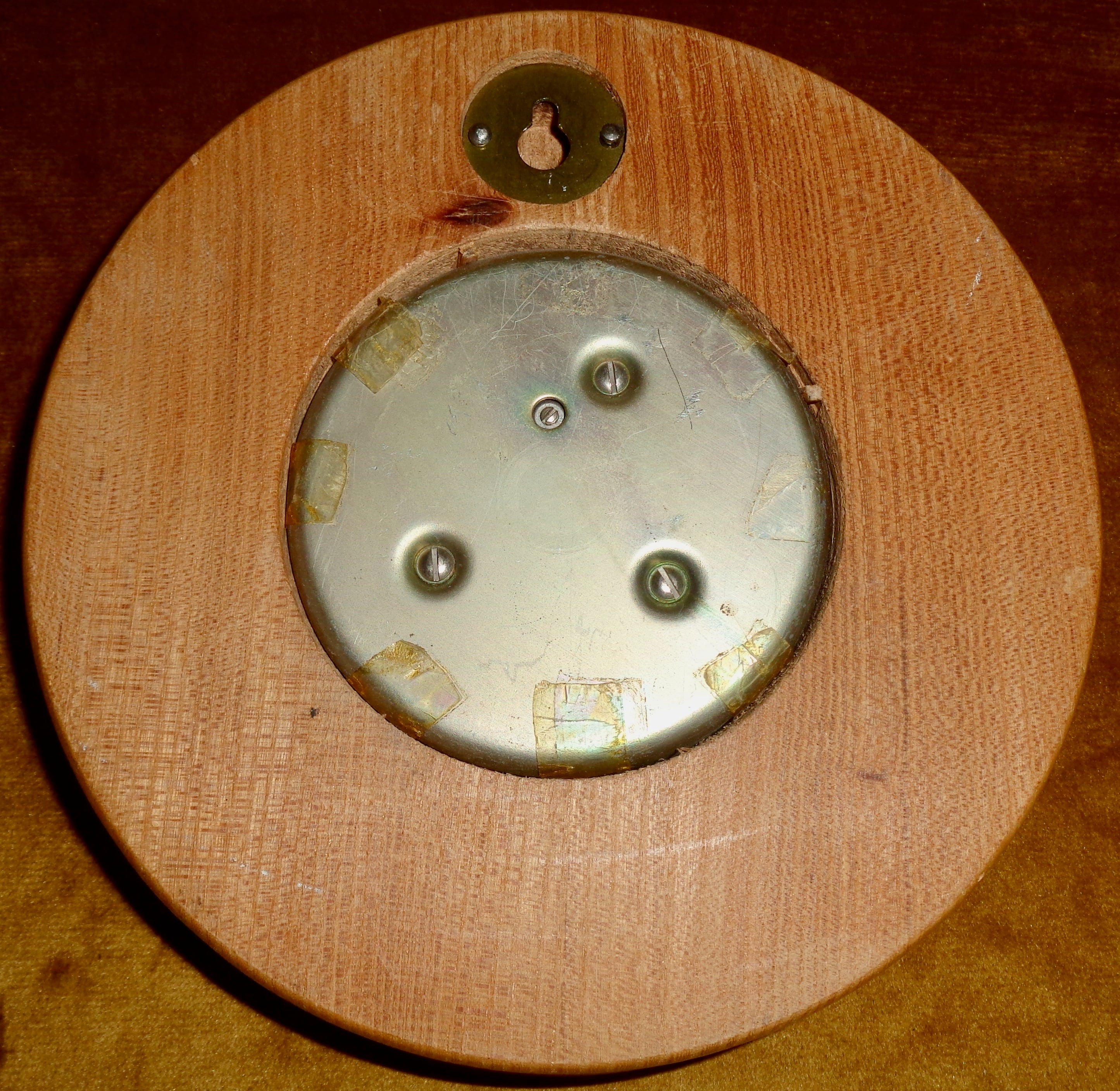 Vintage Shortland SB Aneroid Barometer In A Circular Wood Surround ...