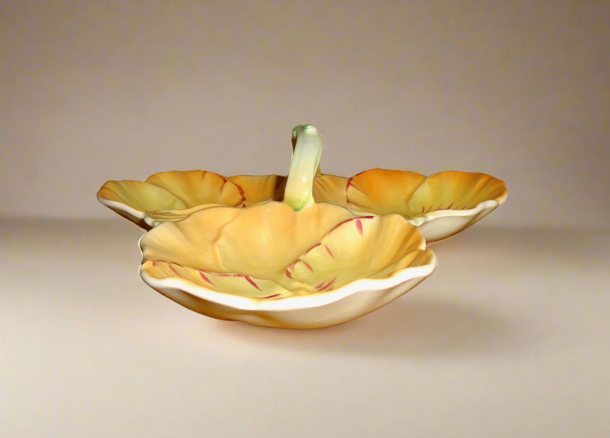 Art Deco Beswick 593 Pansy Triple Dish With Loop Handle – Mullard ...