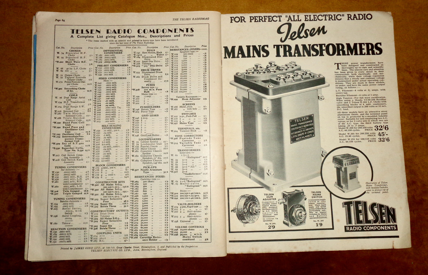 1933 The Telsen RadioMag Number 4 – Mullard Antiques and Collectibles