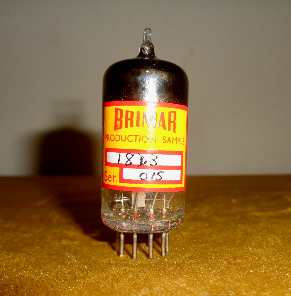 Vintage Brimar 18D3 Production Sample Thermionic Valve Serial Number 0 ...