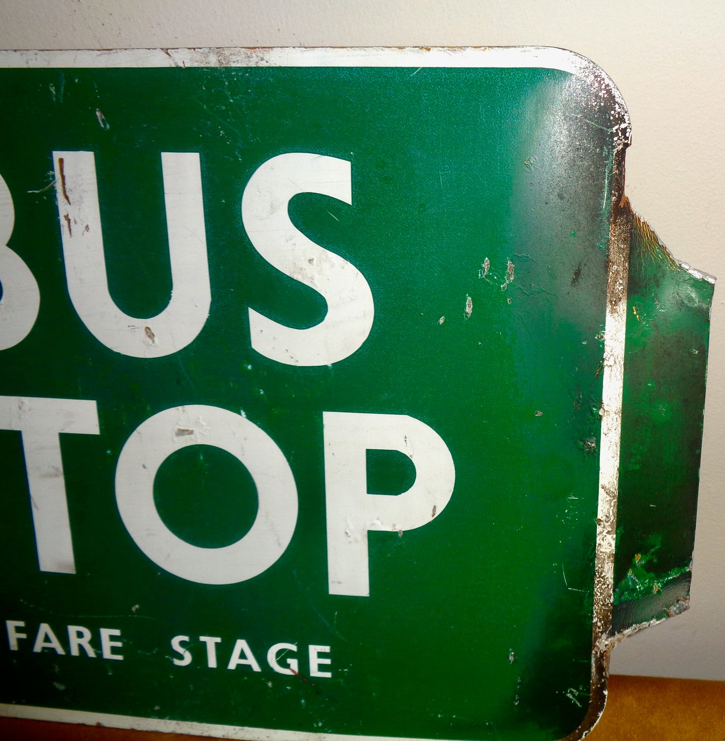 Vintage Ipswich Green Double Sided Bus Stop Sign In Aluminium – Mullard ...