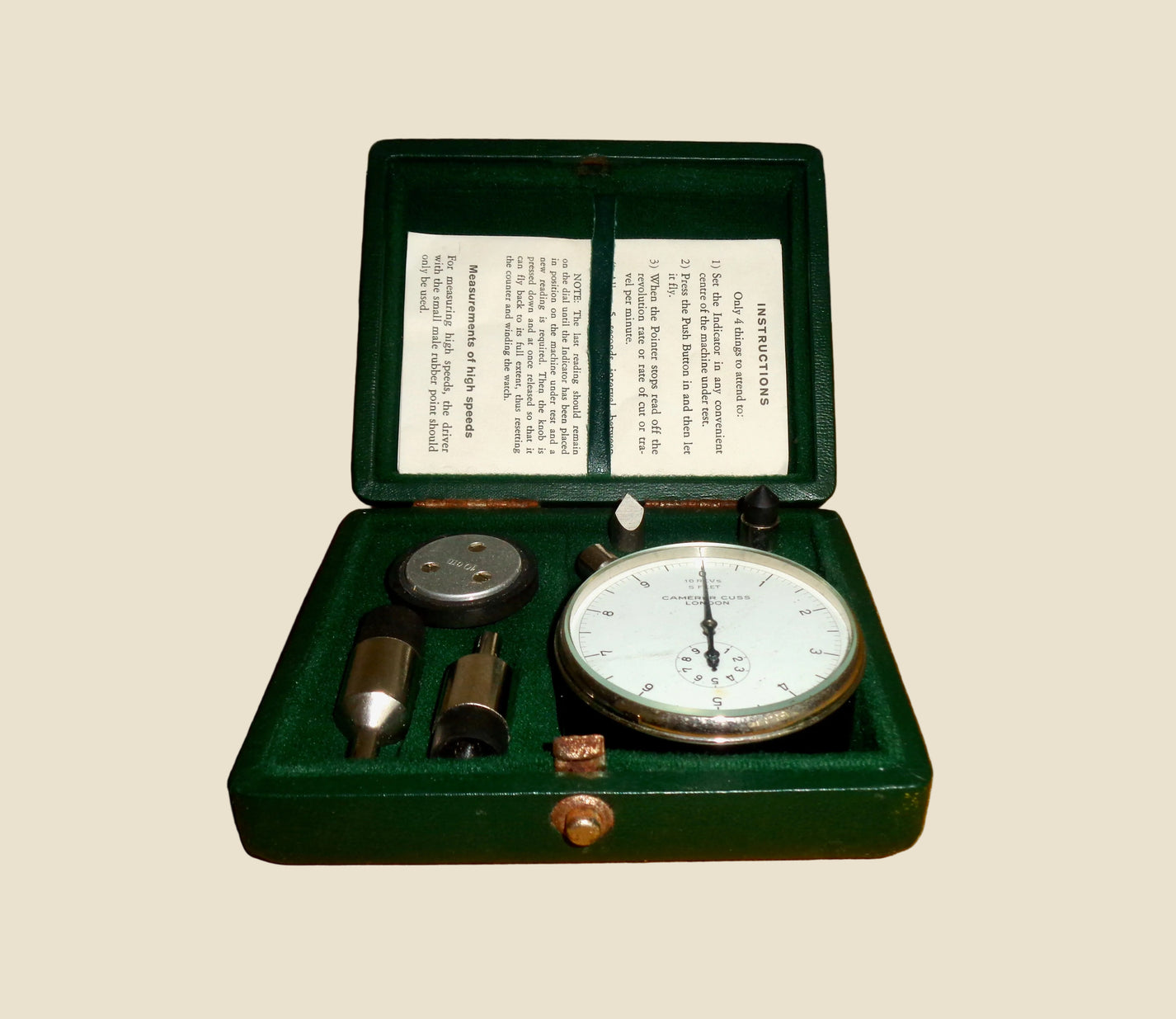 Vintage Camerer Cuss Of London Machine Speed Indicator / Tachometer ...