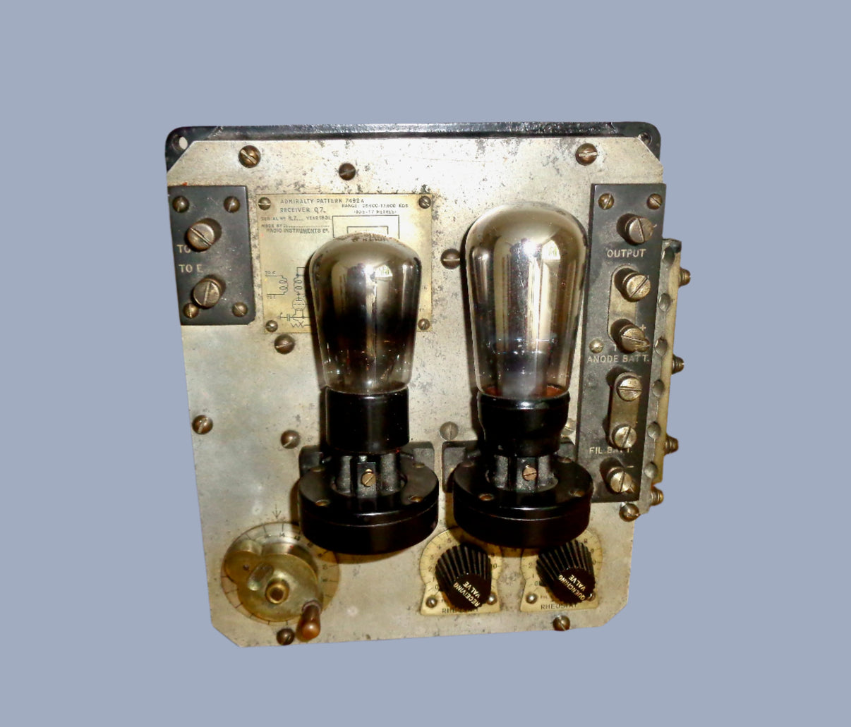 1931 Royal Navy Radio HF Receiver Q7 Admiralty Pattern 7492A Made By R ...