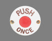 Vintage BMAC 437 White Plastic Bus Bell Push With Red Button On A Bake ...