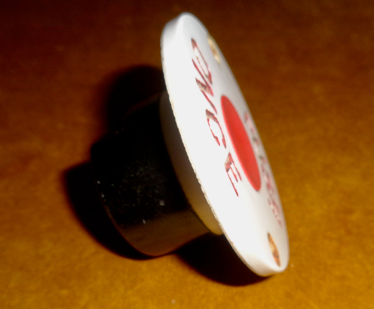 Vintage BMAC 437 White Plastic Bus Bell Push With Red Button On A Bake ...
