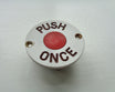 Vintage BMAC 437 White Plastic Bus Bell Push With Red Button On A Bake ...
