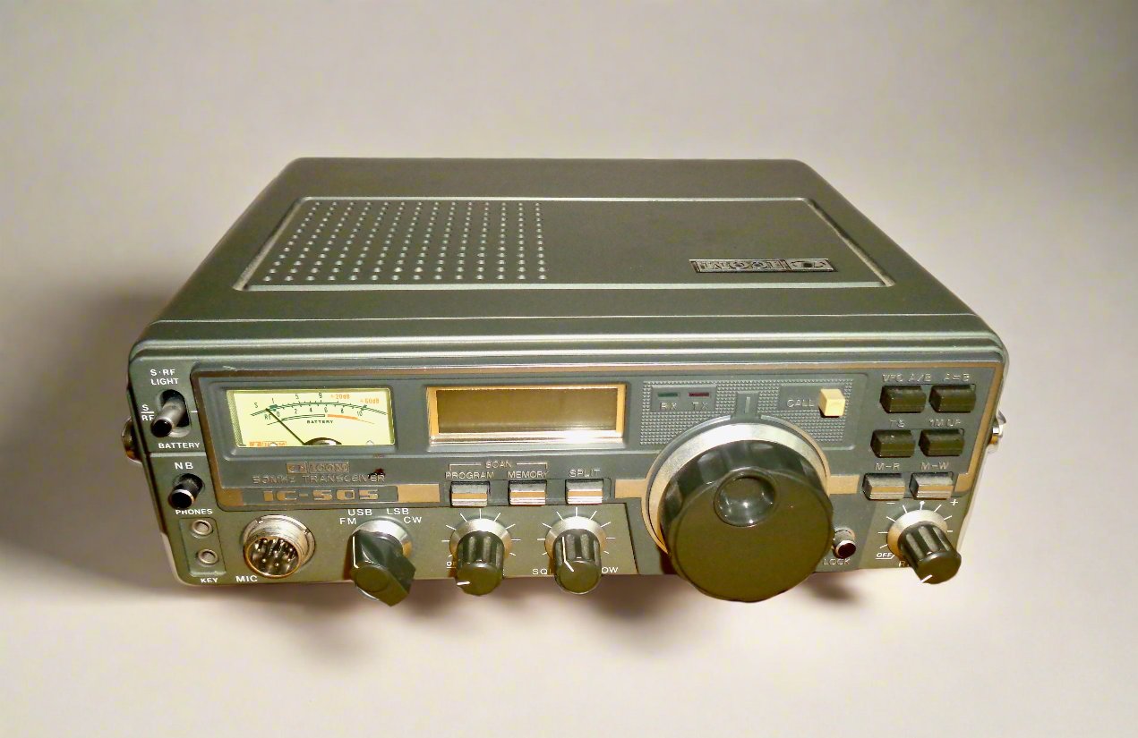 Icom IC-505 Portable Multi-mode 50 MHz Transceiver In Its Original Box ...