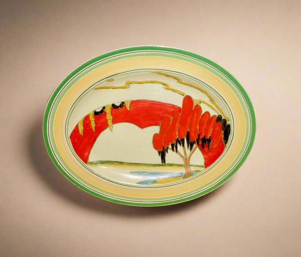 Original 1930s Clarice Cliff Hand Painted Fantasque Solitude 29.5cm Ov ...