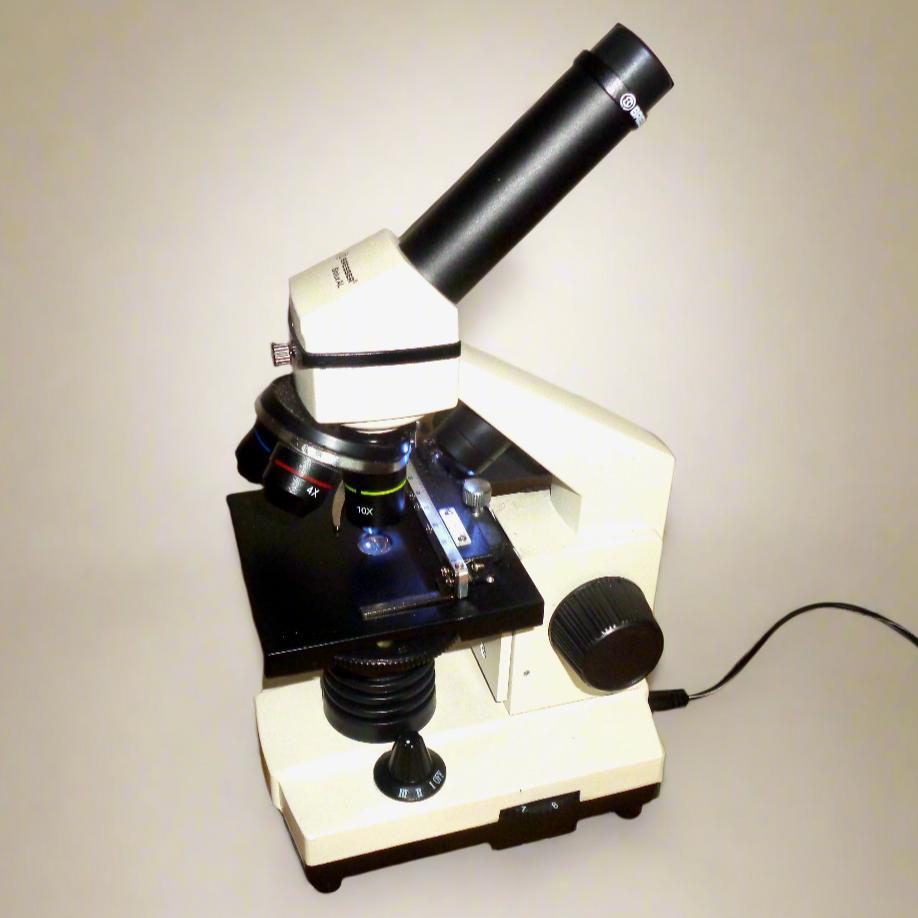 Vintage Bresser Biolux AL Microscope 20x to 1280x In a Transit Case Wi ...