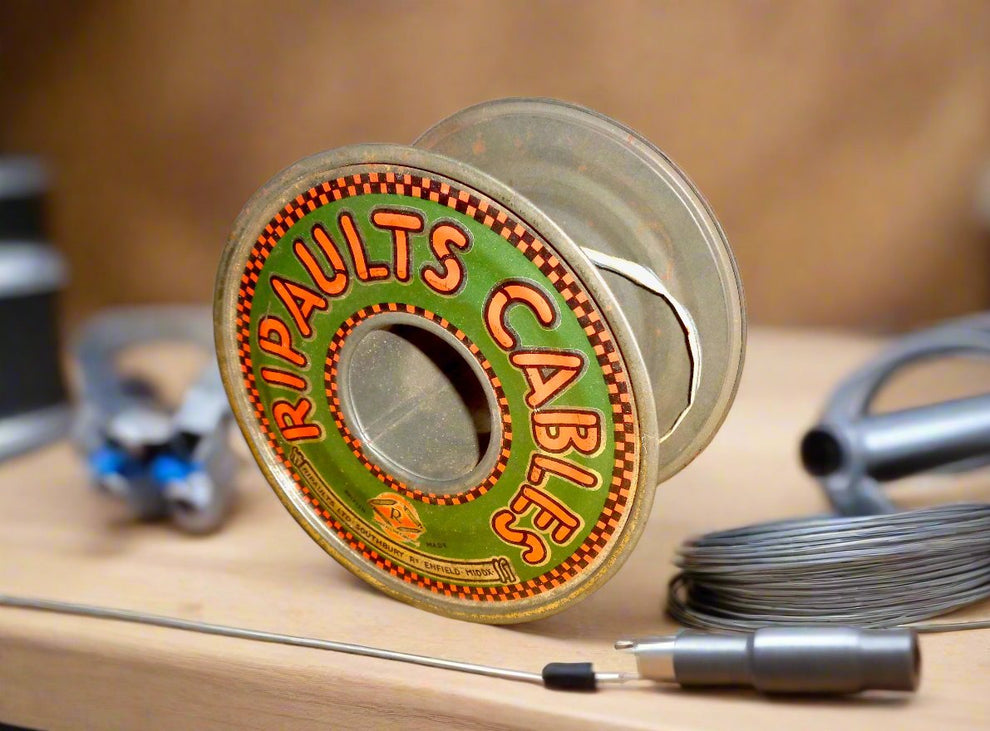 Vintage Metal Cable Reel / Spool / Bobbin With Double Sided Graphics F ...