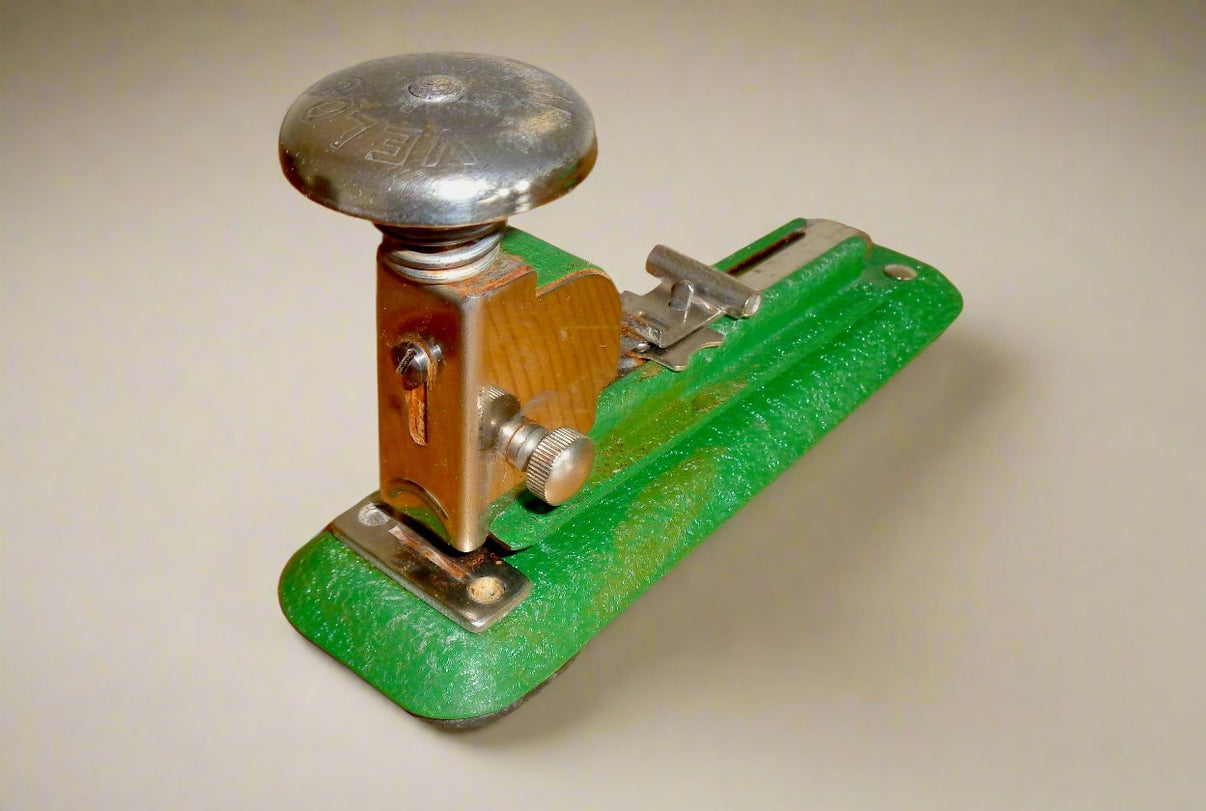 1940s Velos 327 Stapler / Stapling Machine With A Green Crinkle Finish ...