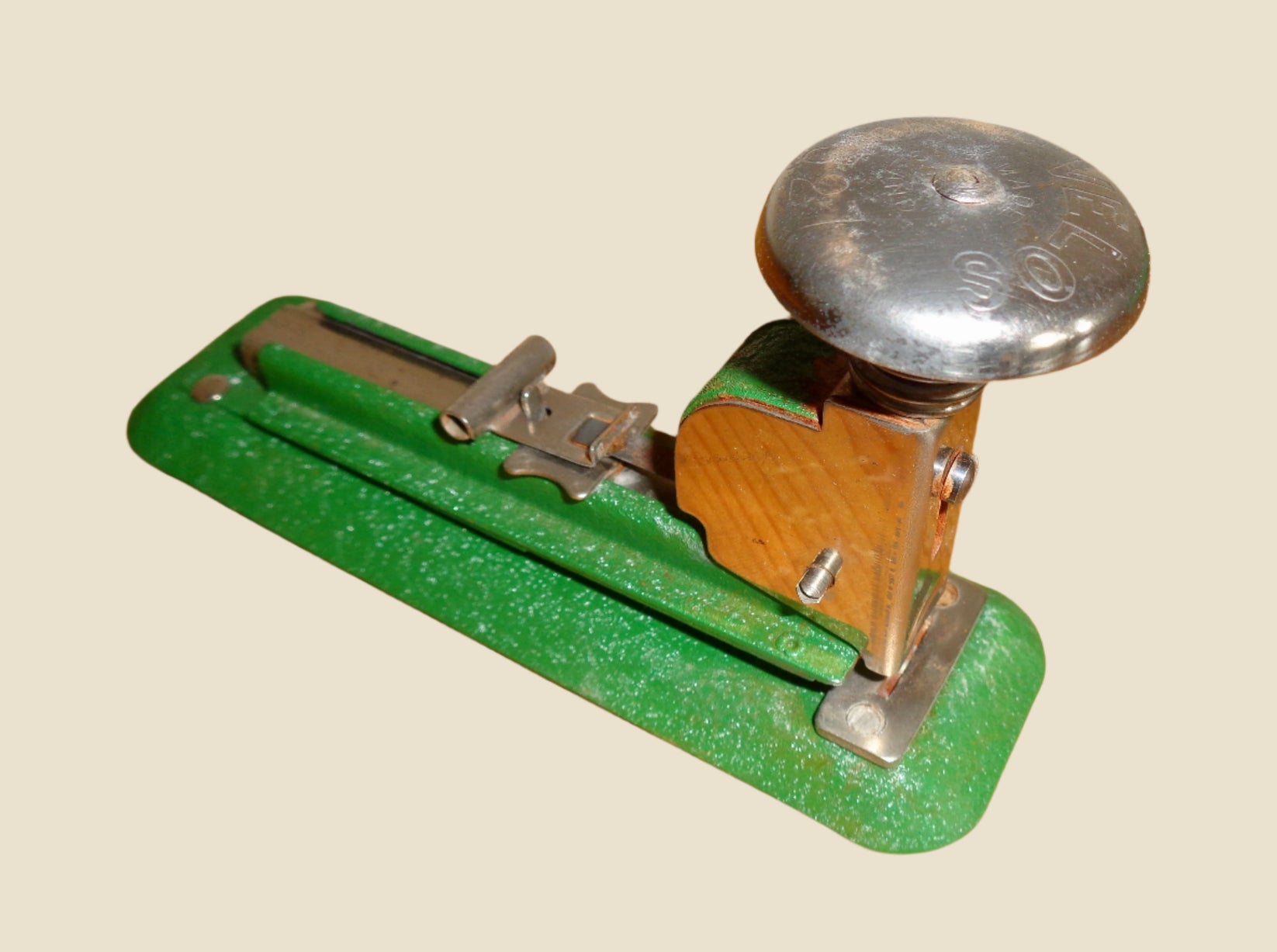 1940s Velos 327 Stapler / Stapling Machine With A Green Crinkle Finish ...