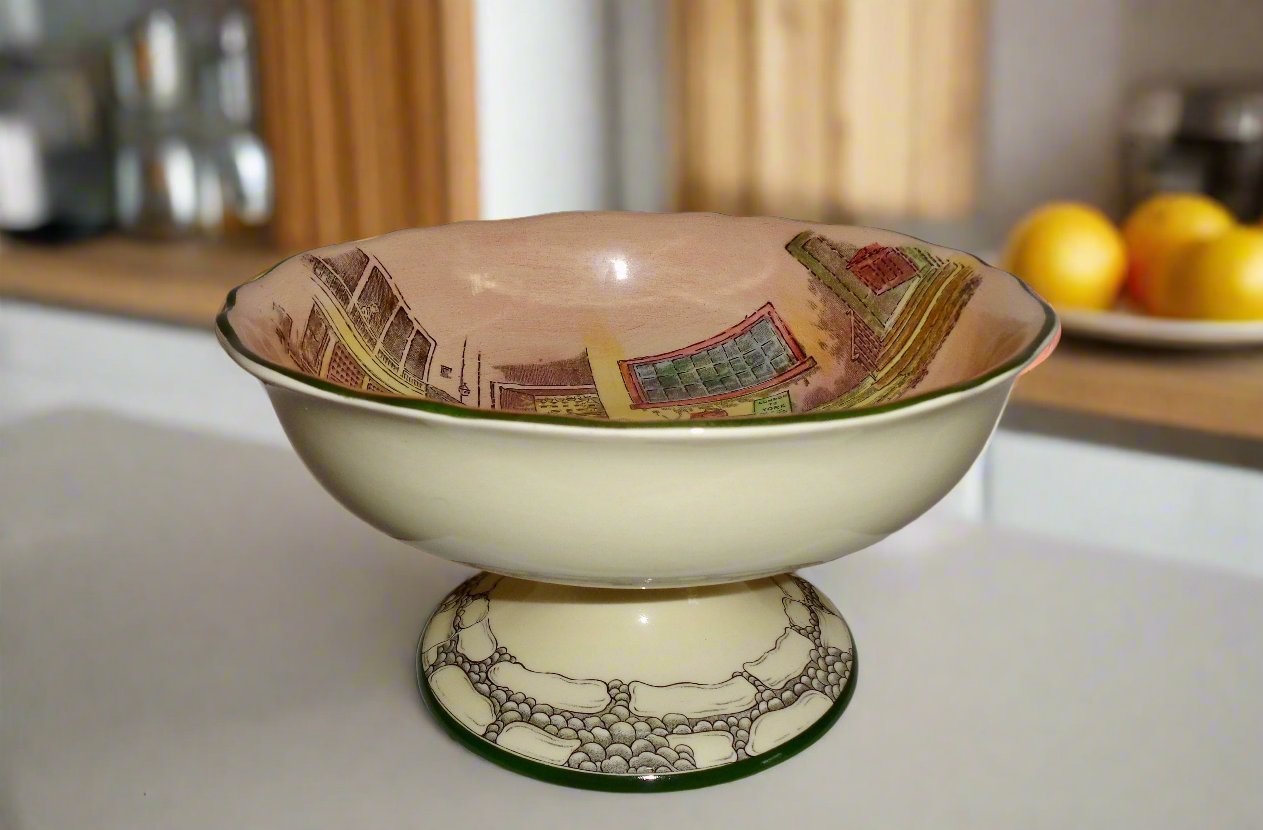 1950s Royal Doulton Dickens Ware Sam Weller Compote Pedestal Dish. Pat ...