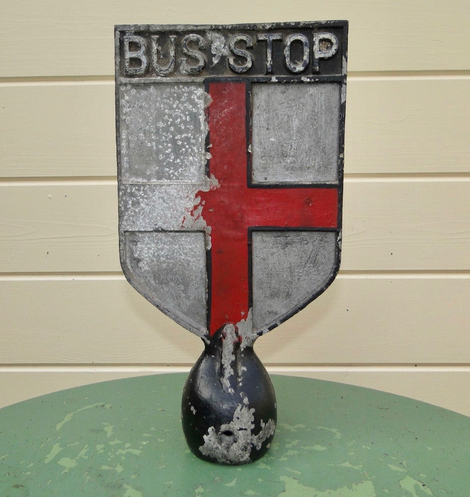 1940s Lincoln City Pole Top Bus Stop Sign – Mullard Antiques and ...