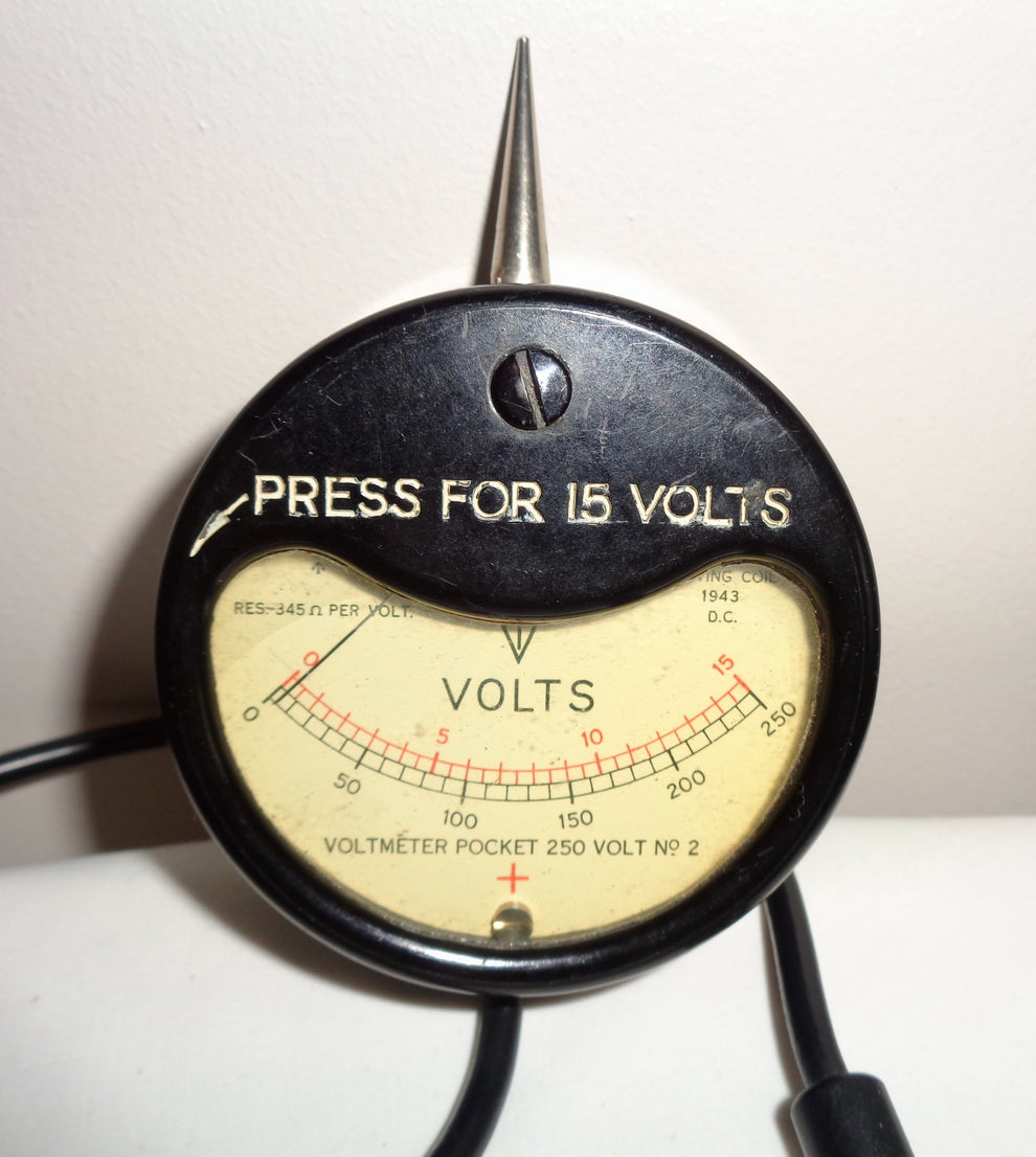 WW2 1943 British Army Moving Coil Voltmeter Pocket 250 Volt No.2 ZA737 ...