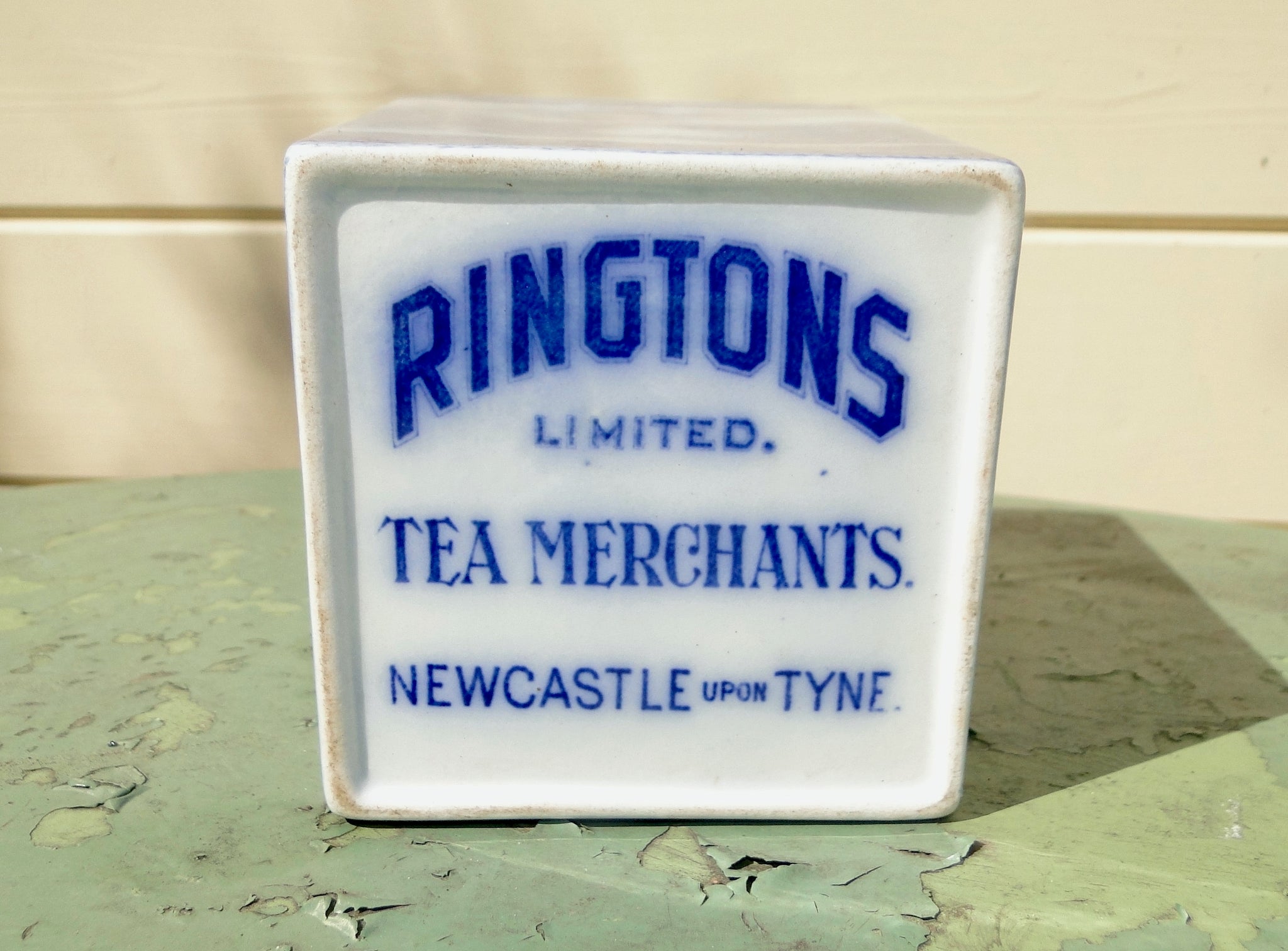 1930s Ringtons Maling Square Two Temples Willow Tea Caddy – Mullard ...