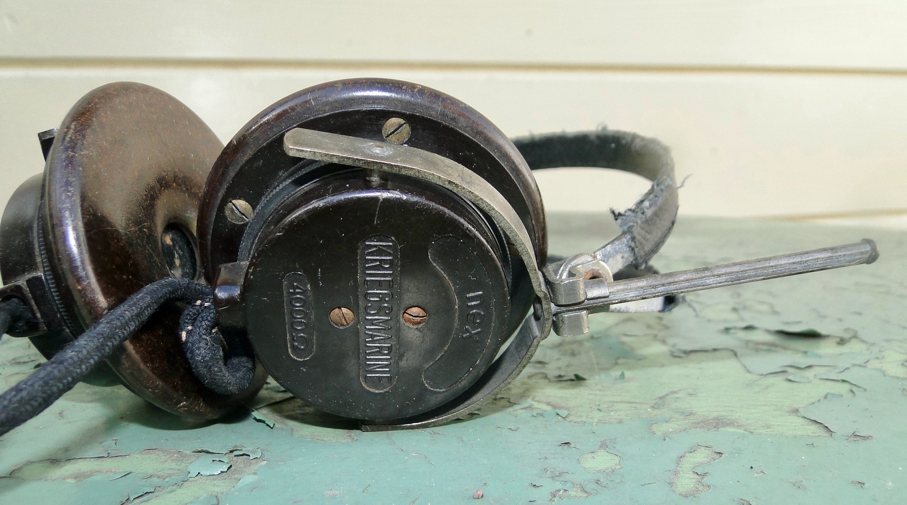 WW2 Nex German Navy Kriegsmarine 4000 Ohms Headphones – Mullard ...