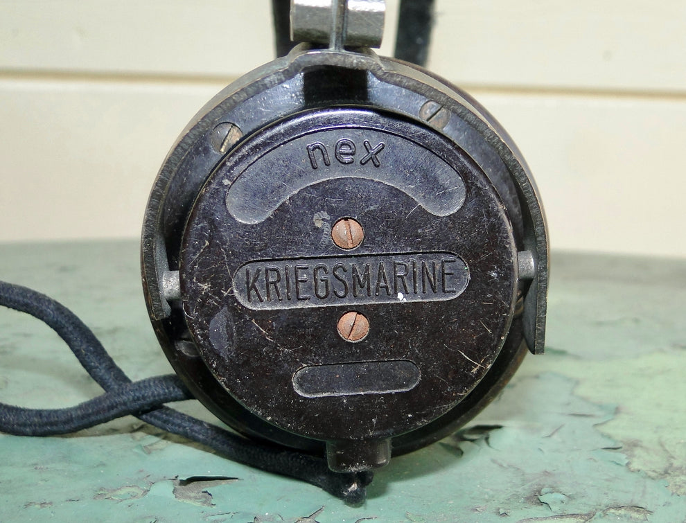 WW2 Nex German Navy Kriegsmarine 4000 Ohms Headphones – Mullard ...