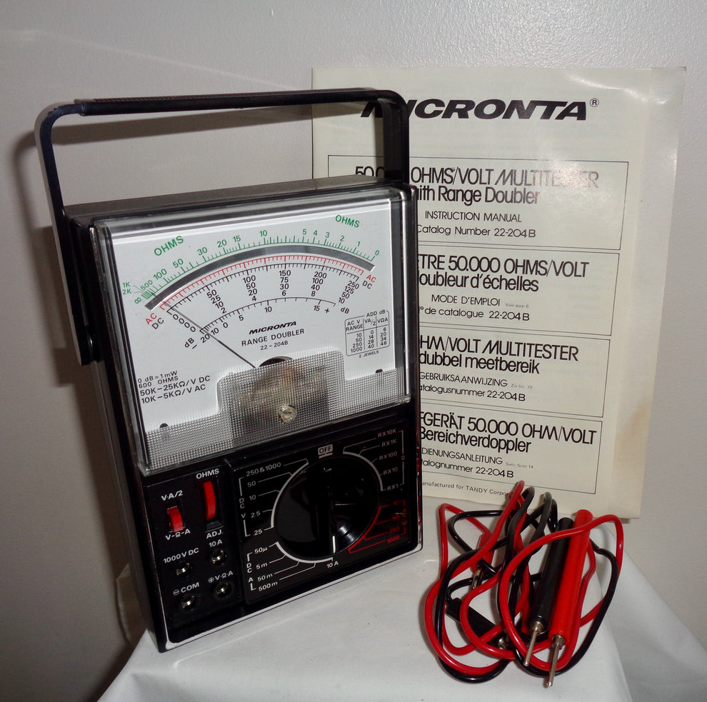 Vintage Micronta Tandy Range Doubler 50K Ohms Multitester 22-204B ...