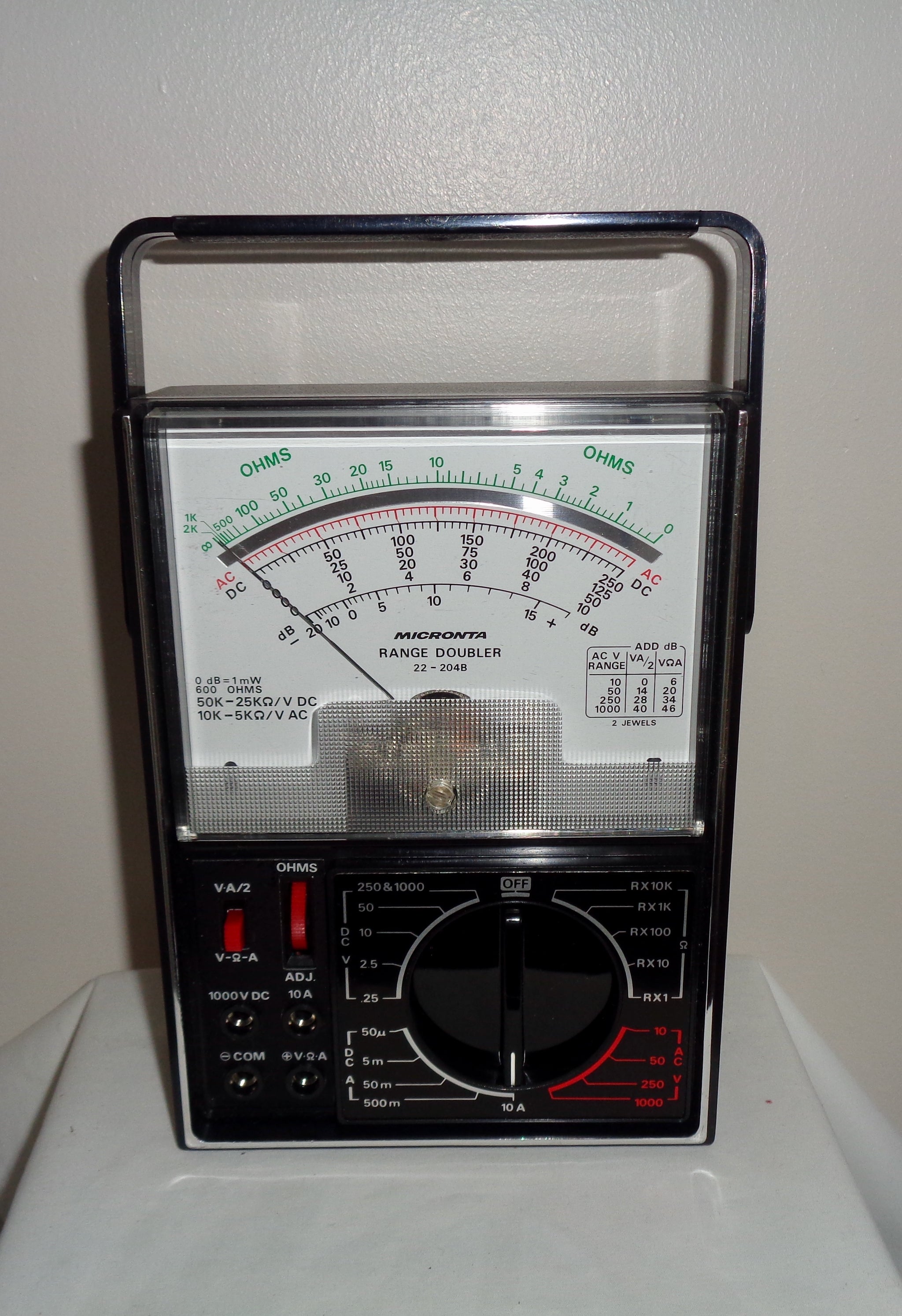Vintage Micronta Tandy Range Doubler 50K Ohms Multitester 22-204B ...