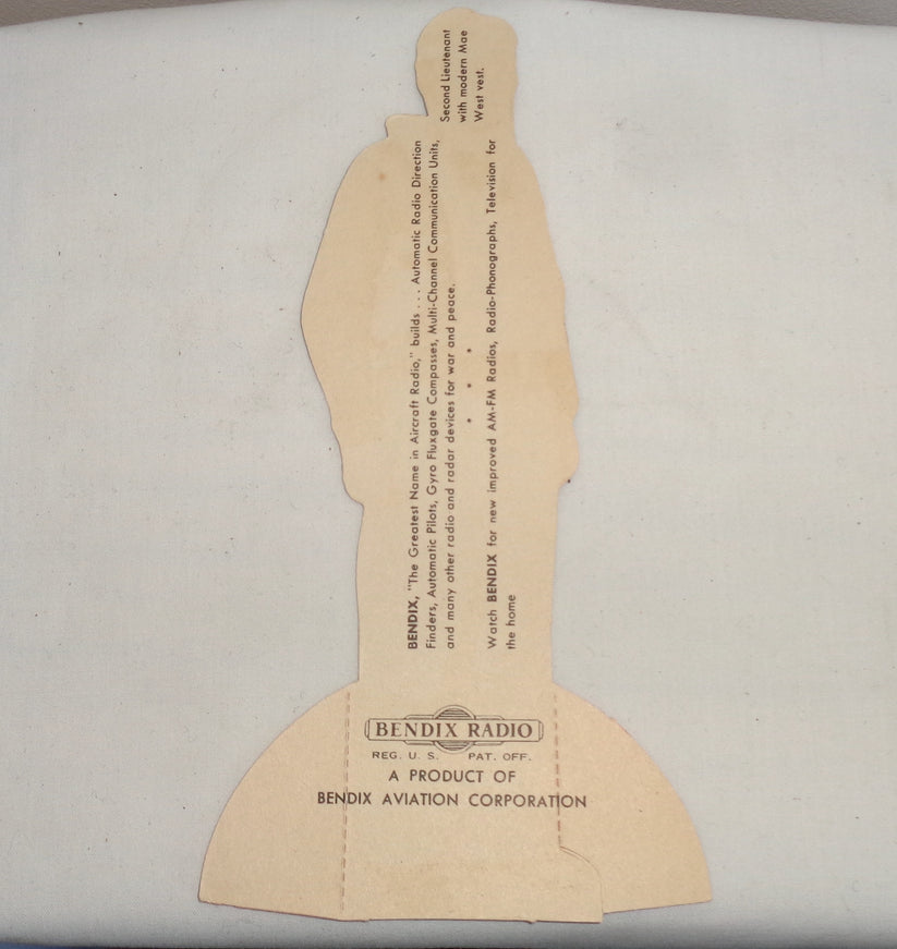 WW2 Bendix Aviation Company USA Second Lieutenant Paper Figure/Doll ...