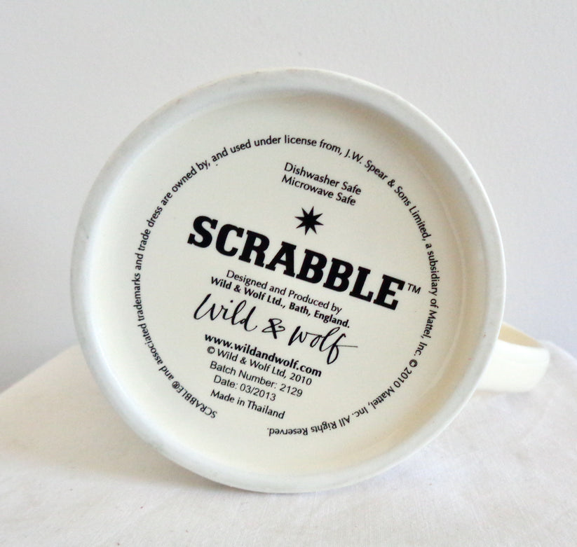 2013 Wild & Wolf Scrabble Alphabet Tile Mug In Its Original Box ...