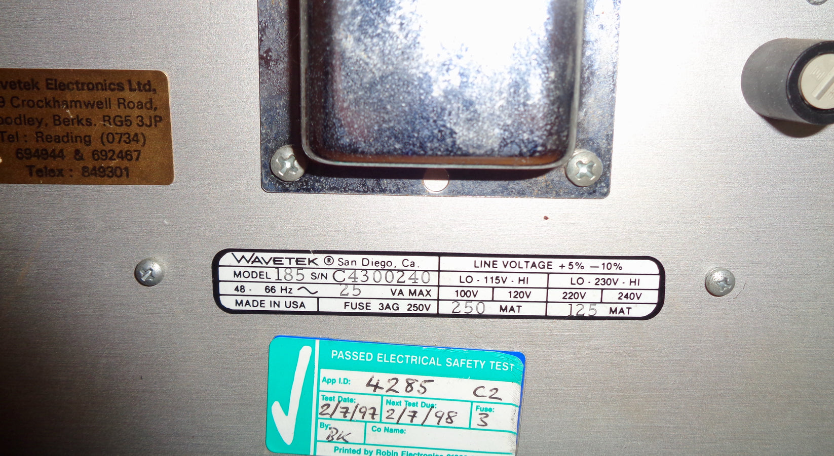 1970s Wavetek Model 185 5MHz Lin/Log Sweep Generator/ Wobbulator ...