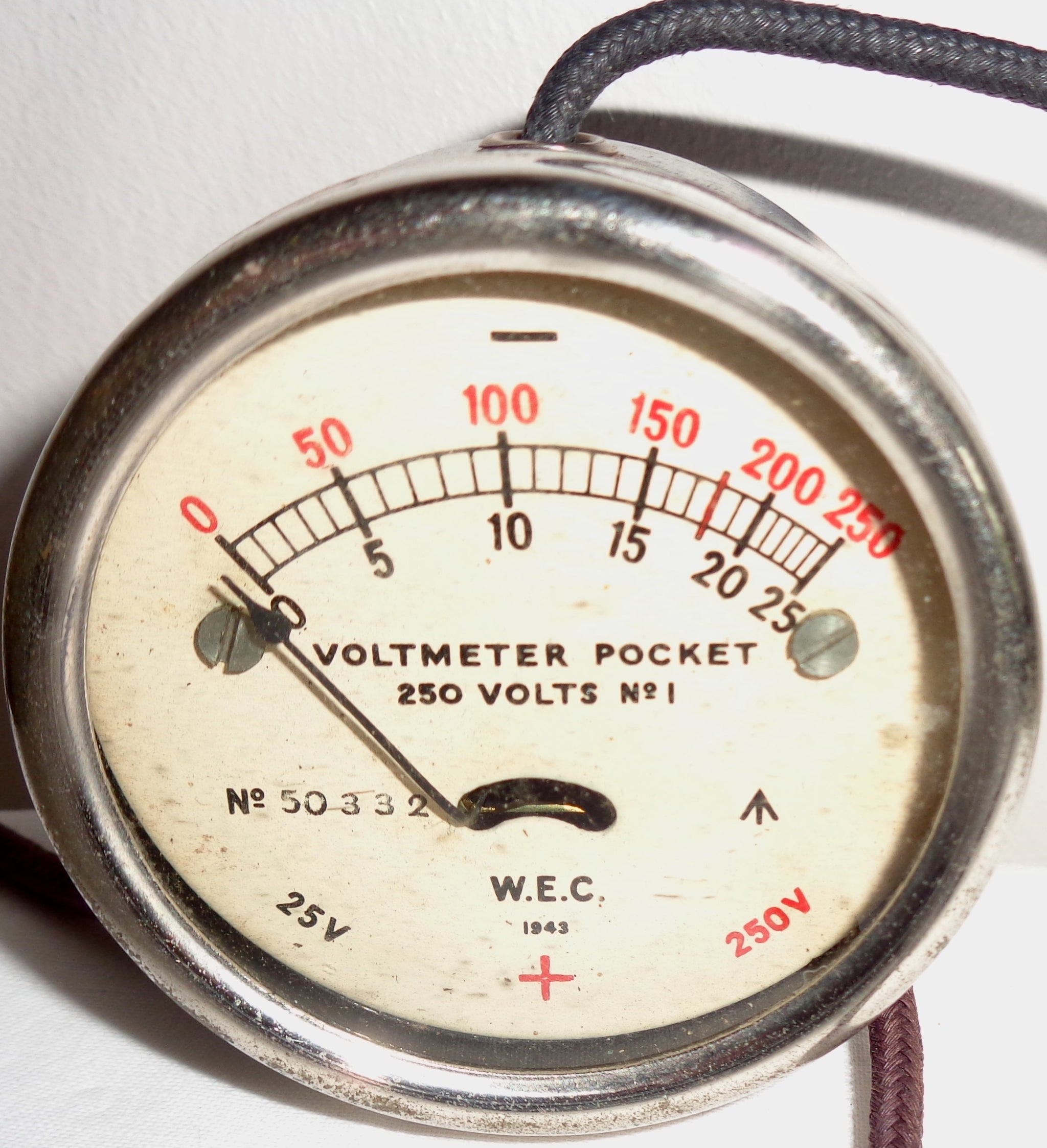 1943 WW2 WEC Pocket Volt meter No.1 250 Volts – Mullard Antiques and ...