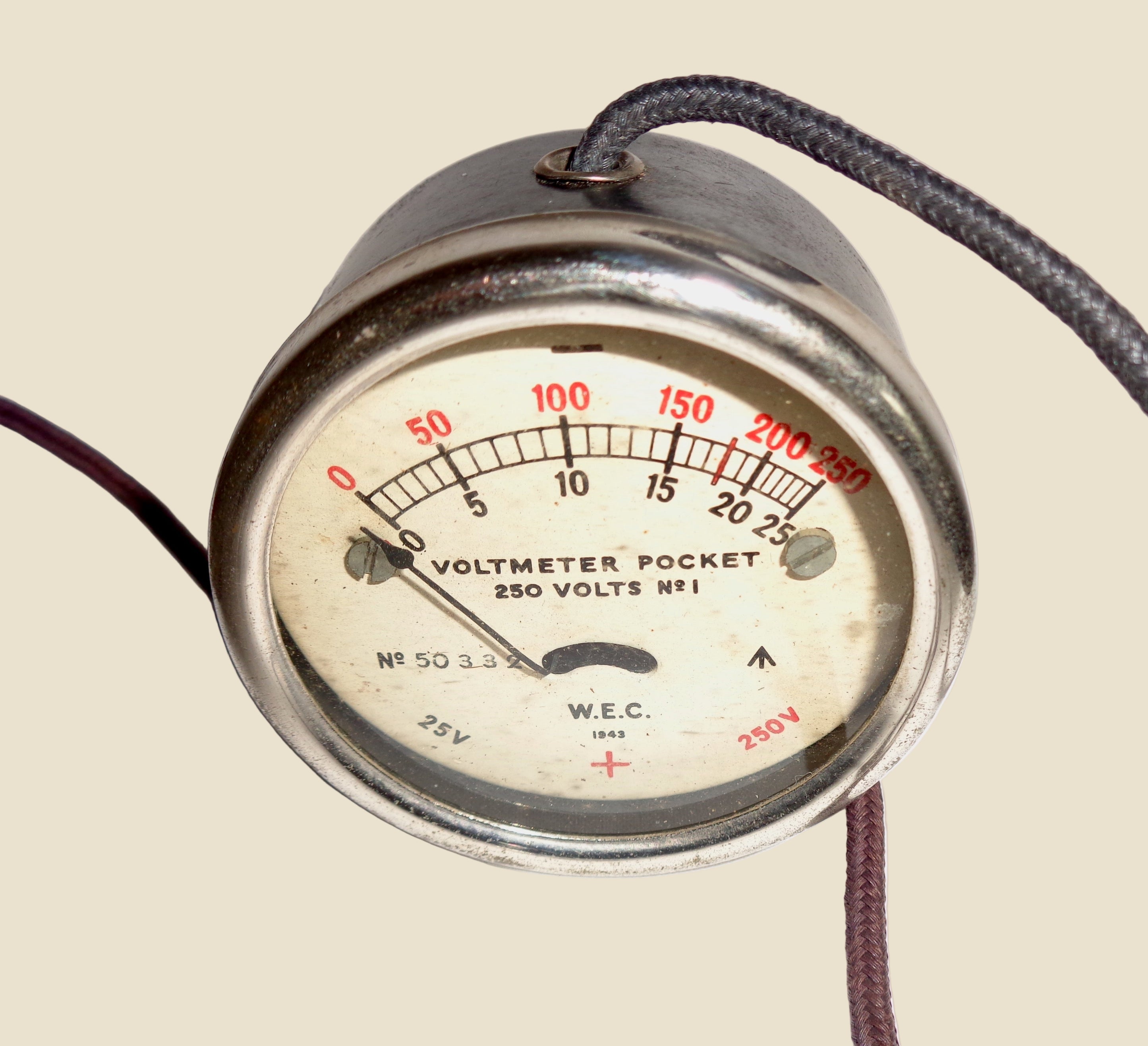 1943 WW2 WEC Pocket Volt meter No.1 250 Volts – Mullard Antiques and ...