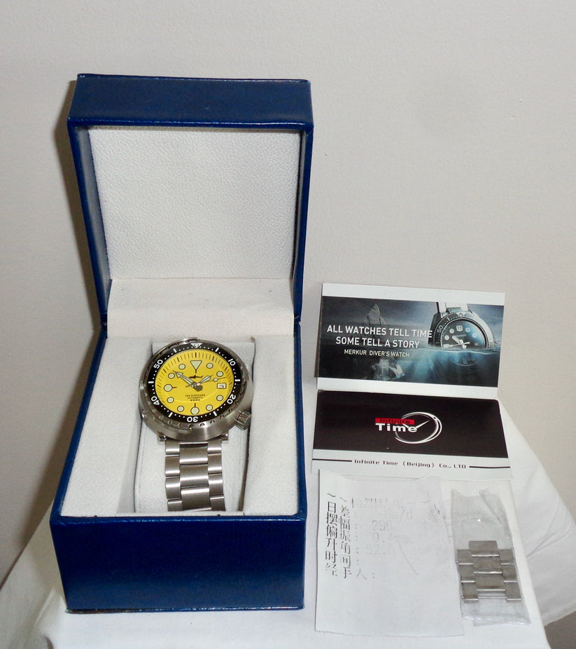 Heimdallr Sharkey Sea Shepherd Colourful Tuna Can Diver's Watch With Y ...