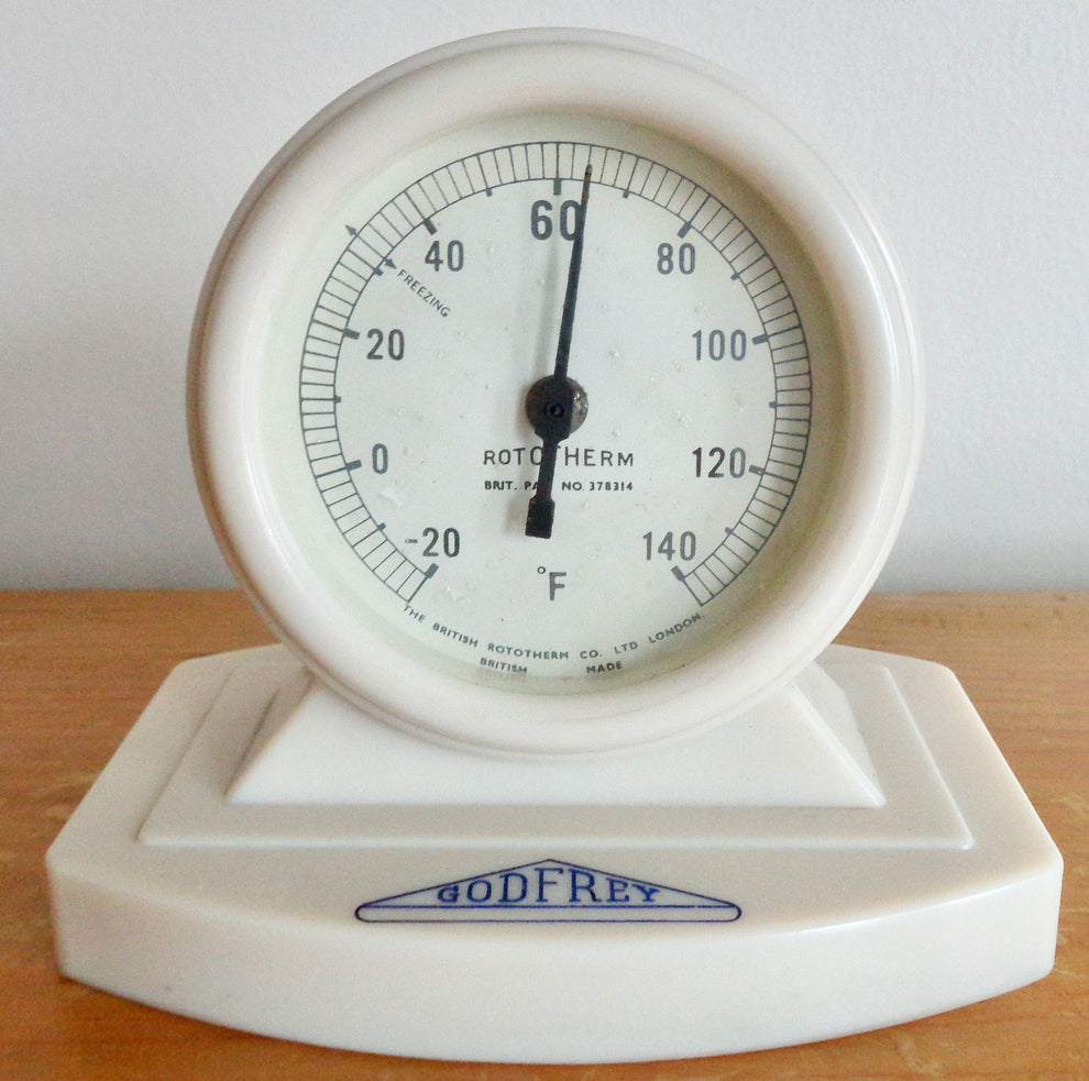 1930s White Bakelite Rototherm Thermometer – Mullard Antiques and ...