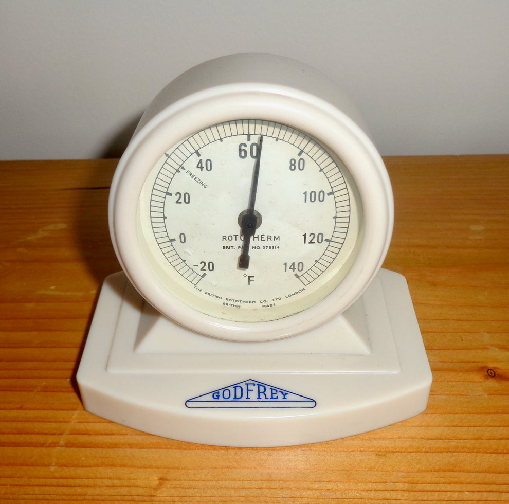 1930s White Bakelite Rototherm Thermometer – Mullard Antiques and ...