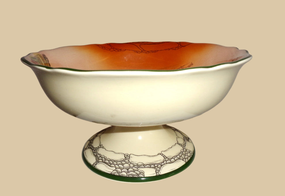 1950s Royal Doulton Dickens Ware Sam Weller Compote Pedestal Dish. Pat ...