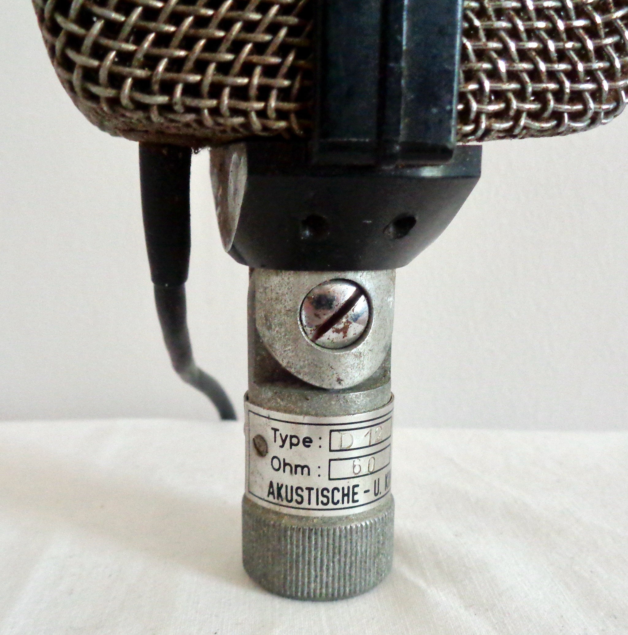 1960s AKG Type D12 Dynamic Cardioid Microphone 60 Ohm – Mullard ...
