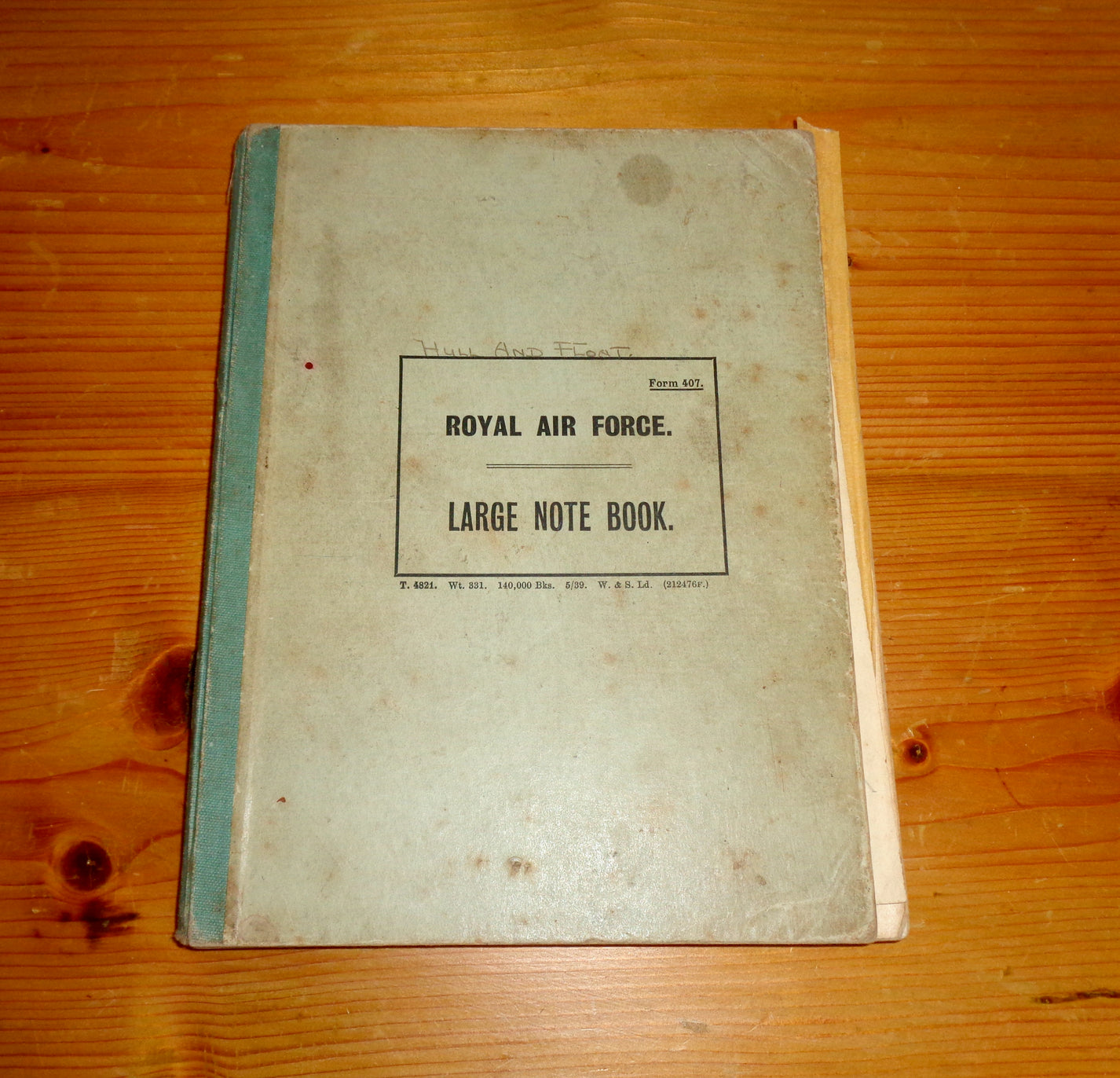 WW2 RAF Seaplane Hull And Float Engineer's Note Book With Two Cartoon ...