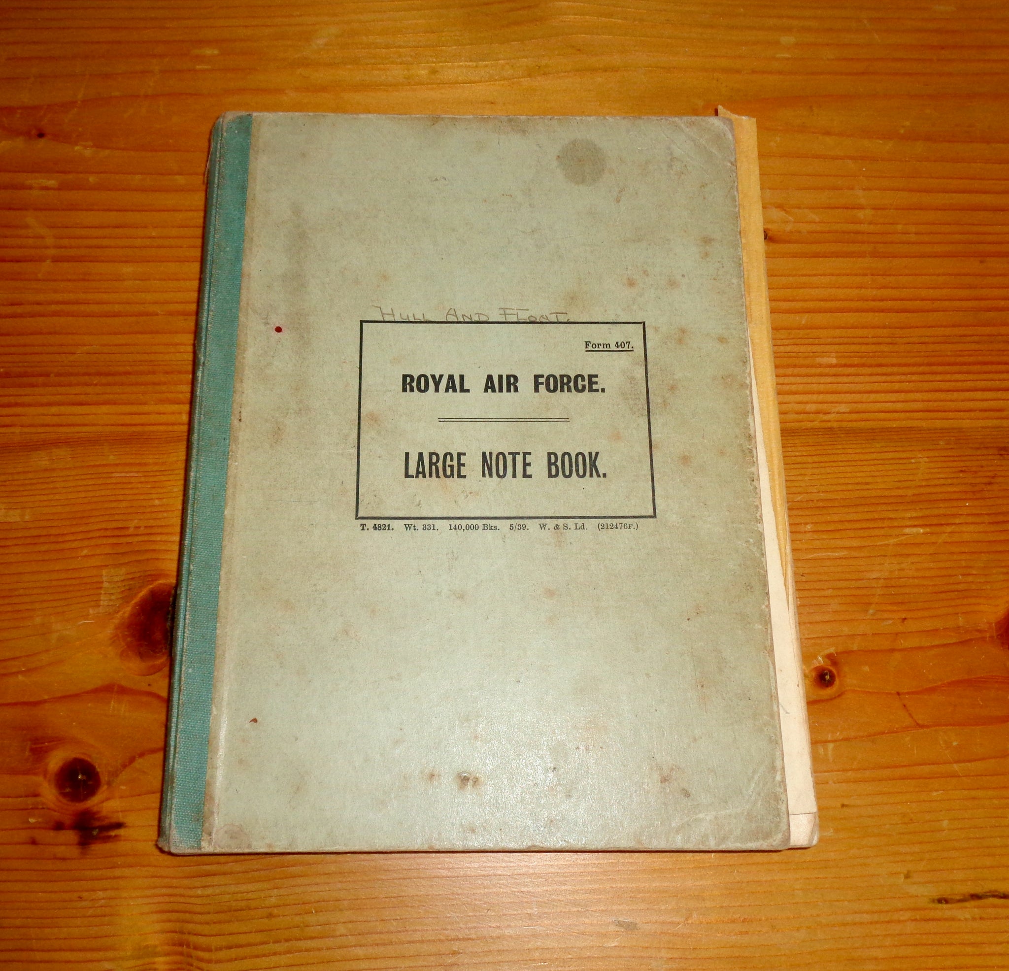 WW2 RAF Seaplane Hull And Float Engineer's Note Book With Two Cartoon ...