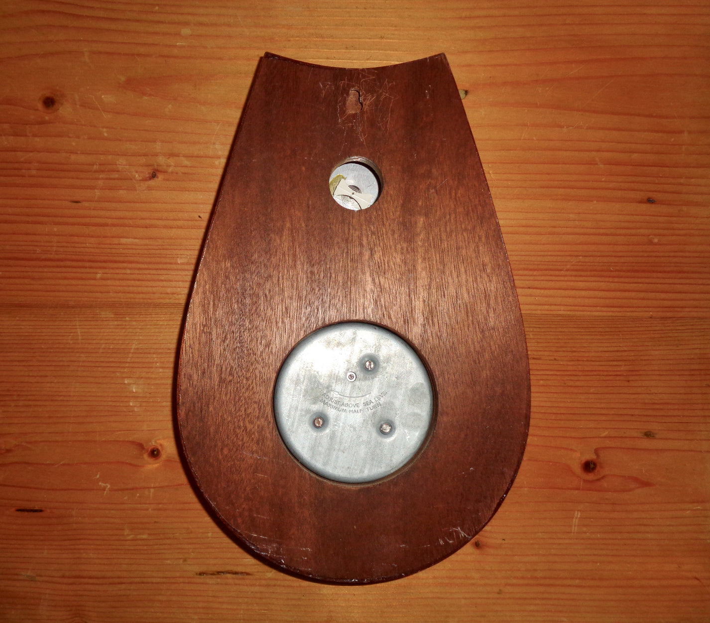 1950s Shortland SB Aneroid Barometer and Thermometer In A Wood Surroun ...