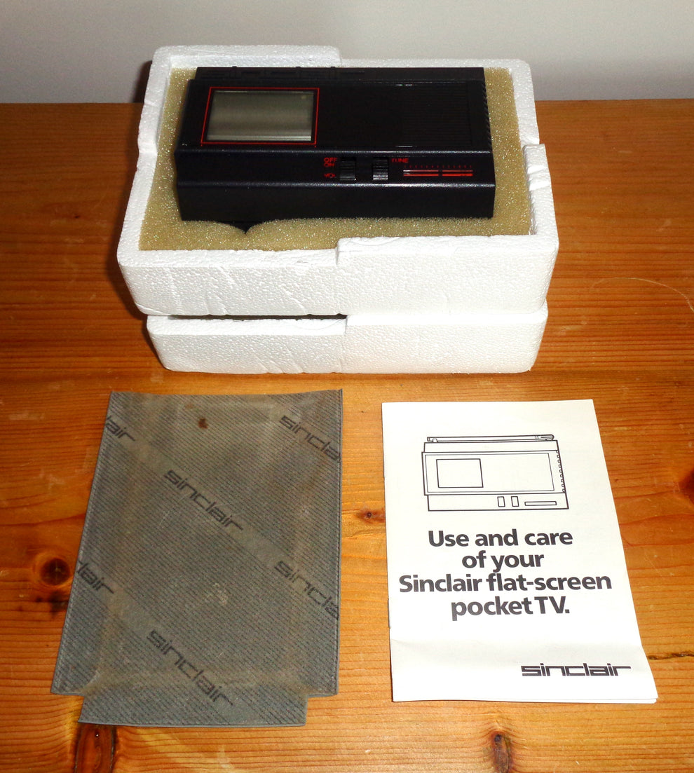 1980s Portable Sinclair Flat Screen Pocket Television TV 80 FTV1 ...